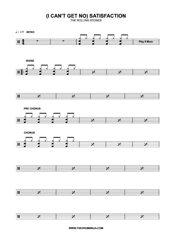 Super Partituras I Can´t Get No Satisfaction V 2 The Rolling Stones