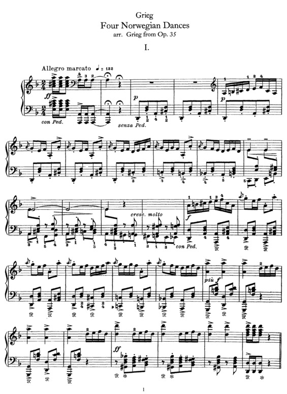 Super Partituras - 4 Norwegian Dances (Edvard Hagerup Grieg)