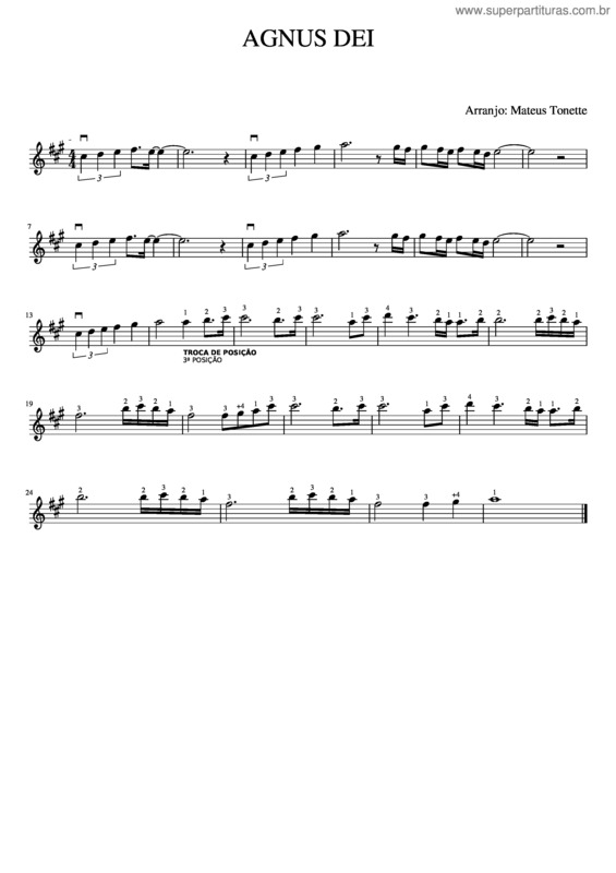 Super Partituras - Agnus Dei v.15 (Michael W. Smith)