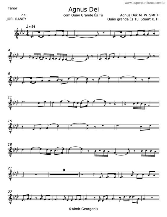 Super Partituras - Agnus Dei v.16 (Joel Raney)