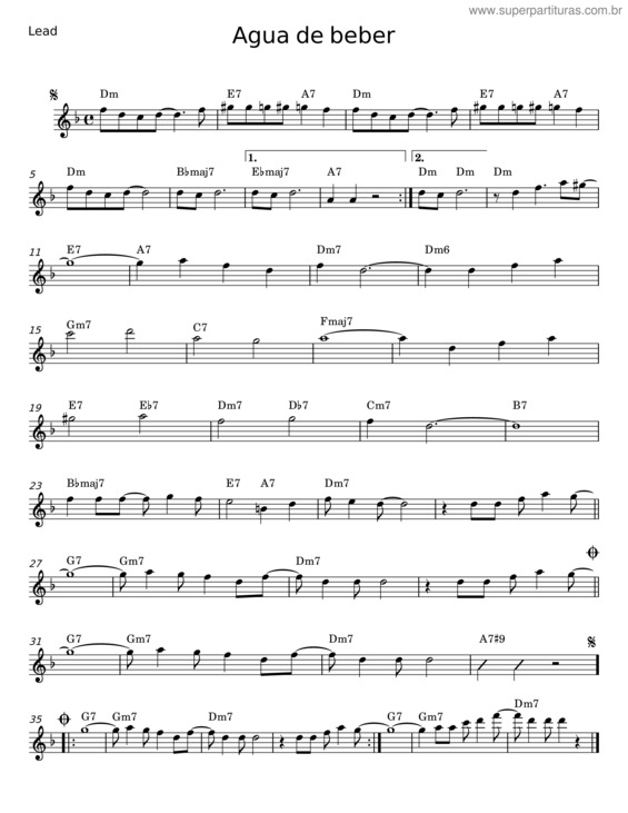 Super Partituras - Agua De Beber v.44 (Tom Jobim, Vinícius De Moraes)