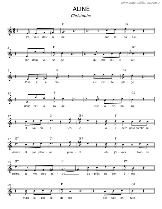 Super Partituras - Aline v.15 (Christophe)