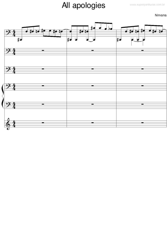 Super Partituras - All Apologies (Nirvana)