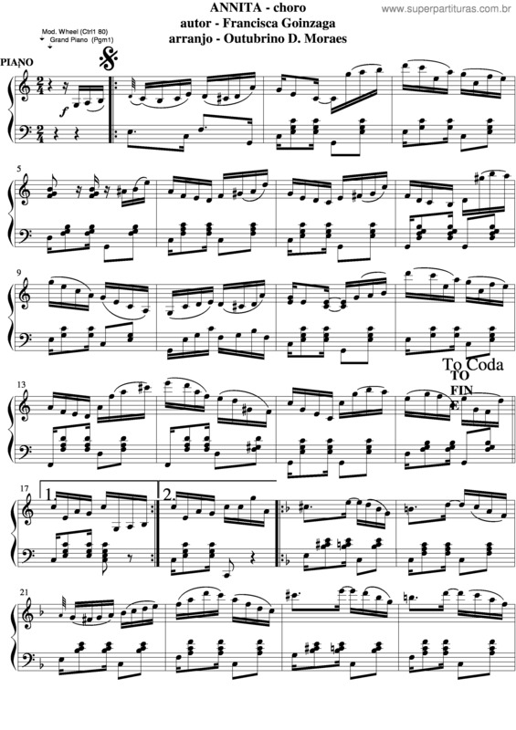 Super Partituras - Annita v.6 (Chiquinha Gonzaga), com cifra