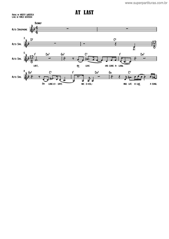Super Partituras - At Last v.6 (Harry Warren), com cifra
