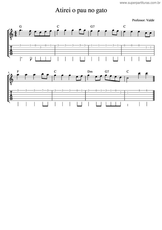 Super Partituras - Atirei_O_Pau_No_Gato (Desconhecido)