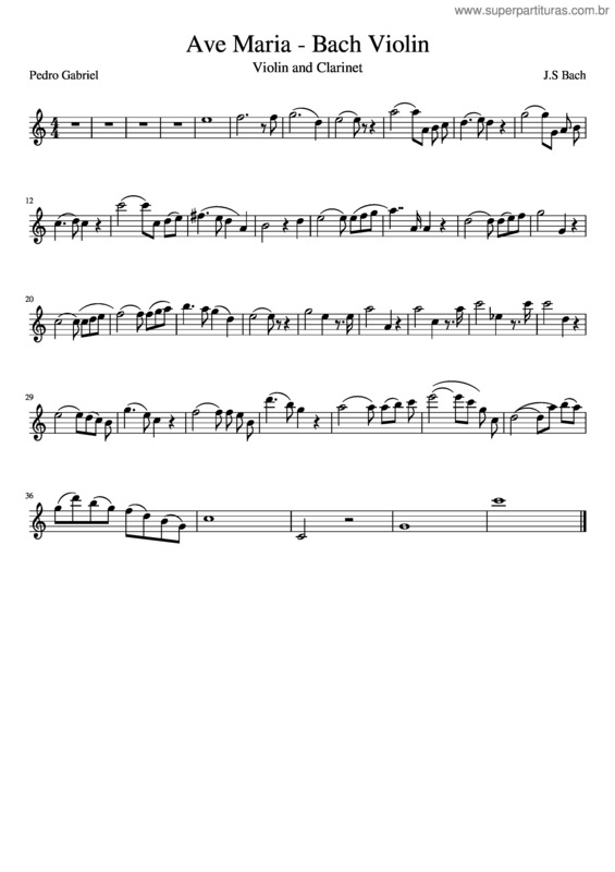 Super Partituras - Ave Maria Bach Violin – Duet With Circular Breathing ...