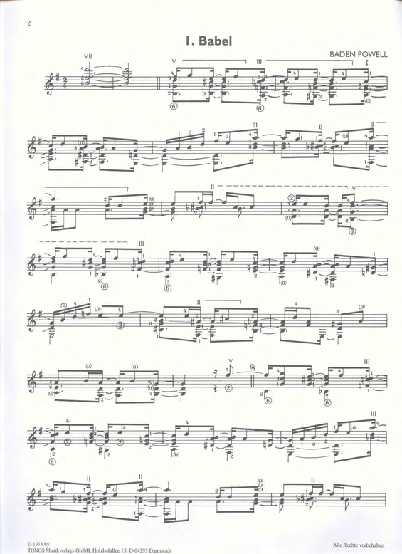 Super Partituras - Babel (Baden Powell)
