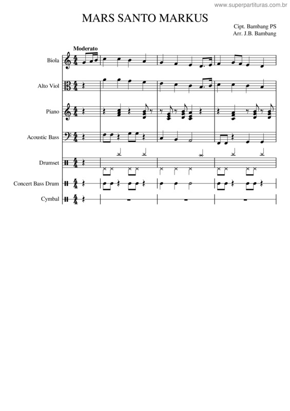 Super Partituras - Bambang Ps – Jb. Bambang Mars Santo Markus (Jb. Bambang)