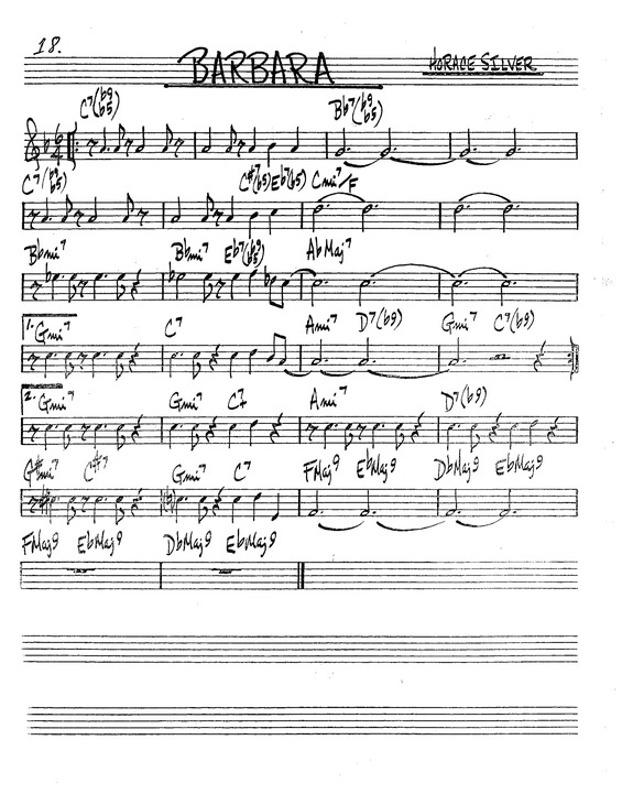 Super Partituras - Barbara v.8 (The Real Book Of Jazz)