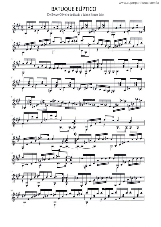 Super Partituras - Batuque Elíptico (Bosco de Oliveira)