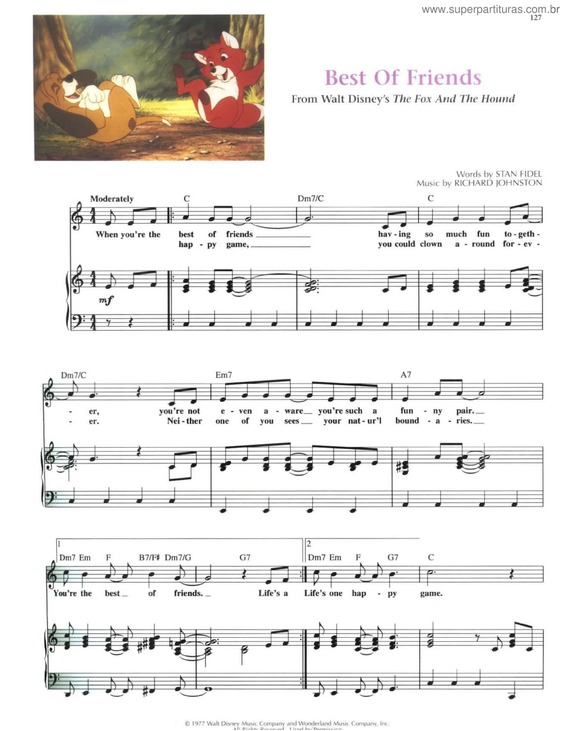 Super Partituras - Best Of Friends (Disney), com cifra
