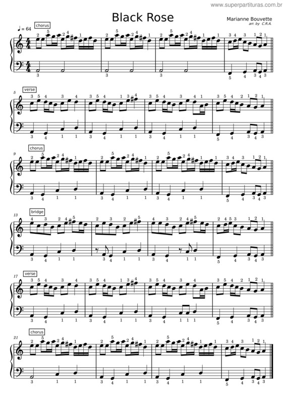 Super Partituras - Black Rose v.3 (Marianne Bouvette)
