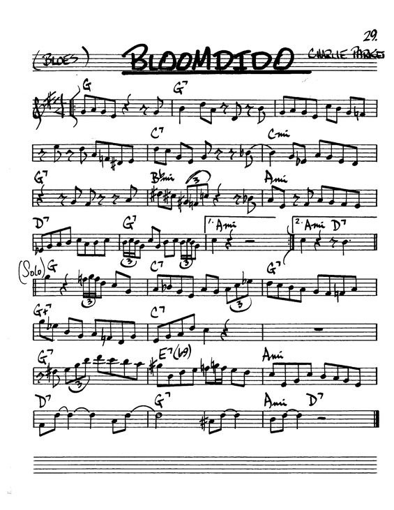 Super Partituras - Bloomdido (The Real Book Of Jazz)