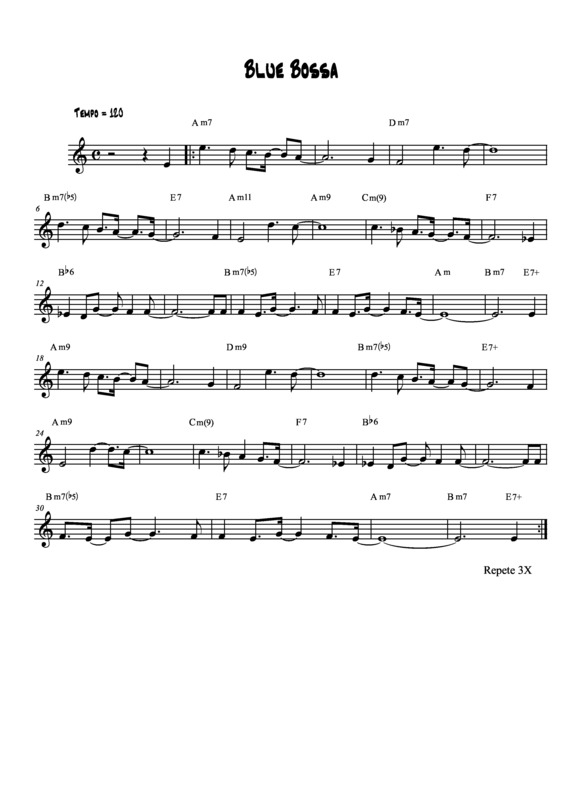 Super Partituras Blue Bossa V 3 Kenny Dorham