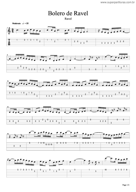 Super Partituras - Bolero de Ravel v.5 (Maurice Ravel)