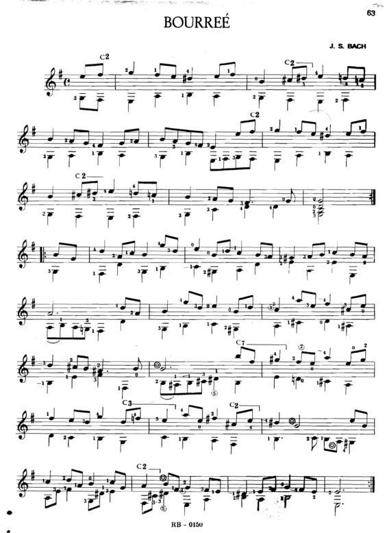Super Partituras - Bourreé v.5 (Johann Sebastian Bach)