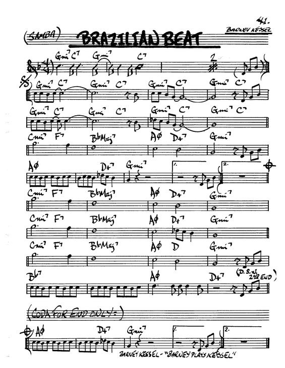 Super Partituras - Brazilian Beat (The Real Book Of Jazz)