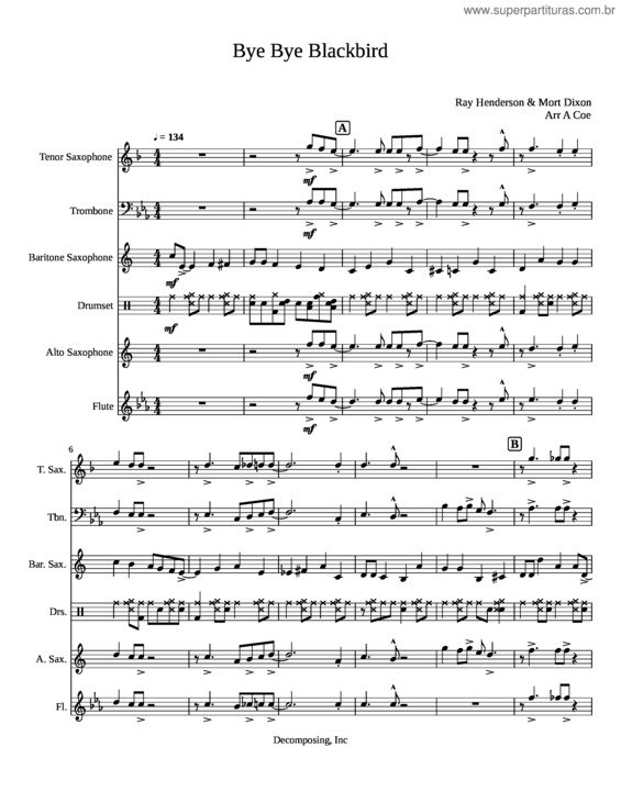Super Partituras - Bye Bye Blackbird v.13 (Ray Henderson)