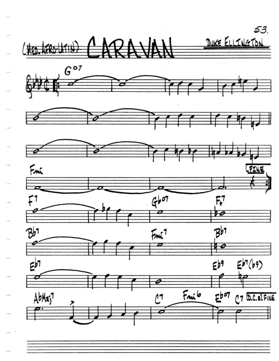 Super Partituras - Caravan v.10 (The Real Book Of Jazz), com cifra