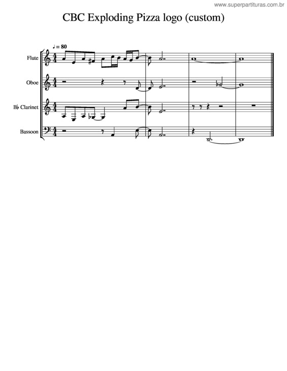 Super Partituras - Cbc Exploding Pizza Logo Custom (Desconhecido)