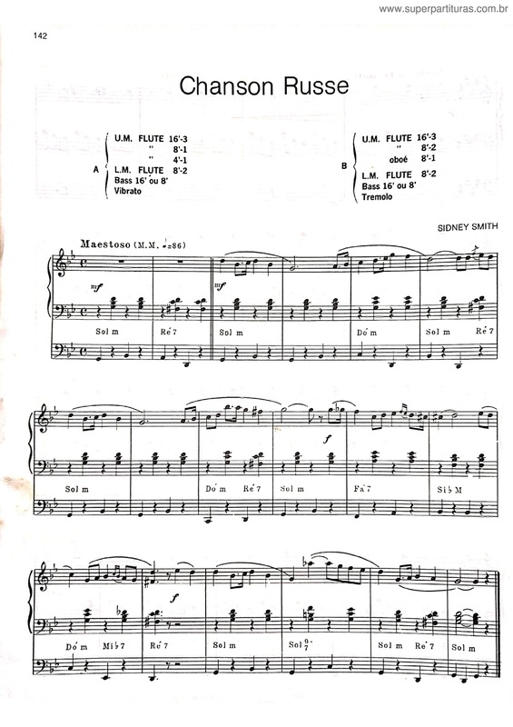 Super Partituras - Chanson Russe v.2 (Sidney Smith), com cifra
