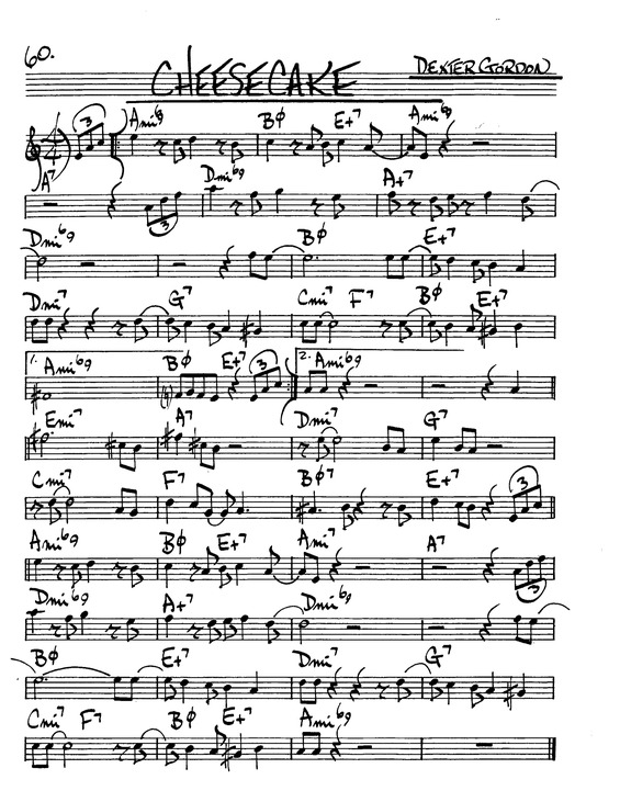 Super Partituras - Cheesecake (The Real Book Of Jazz)