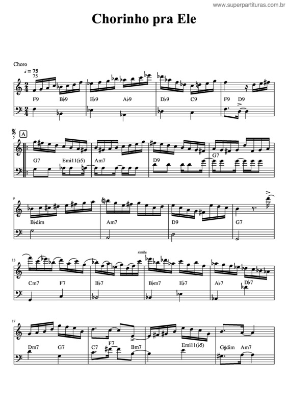 Super Partituras - Chorinho Pra Ele v.9 (Hermeto Pascoal) Super Partituras - Chorinho Pra Ele v.9 (Hermeto Pascoal)