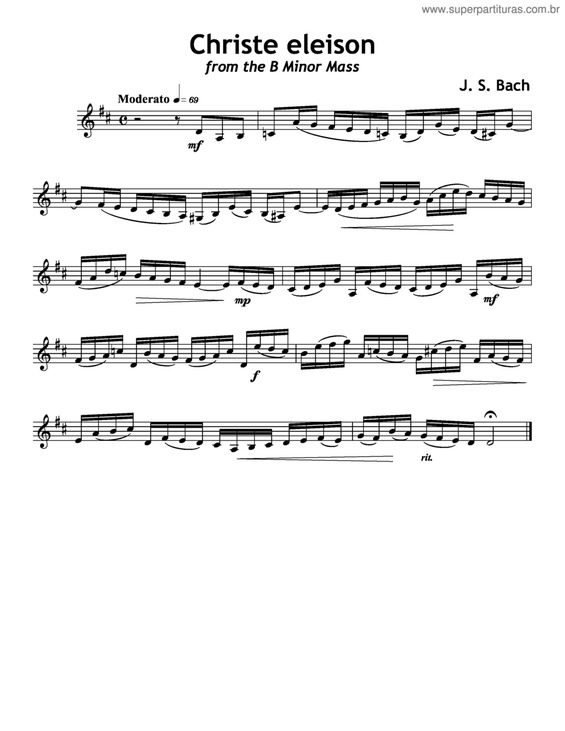 Super Partituras - Christe Eleison (J.S. Bach)