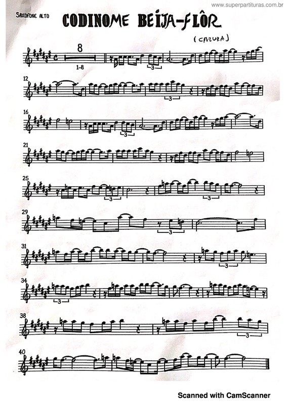 Super Partituras - Codinome Beija-Flor v.8 (Cazuza)