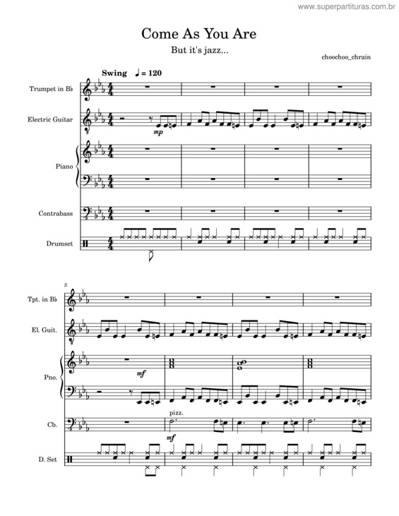 Super Partituras - Come As You Are – Nirvana v.8 (Nirvana)