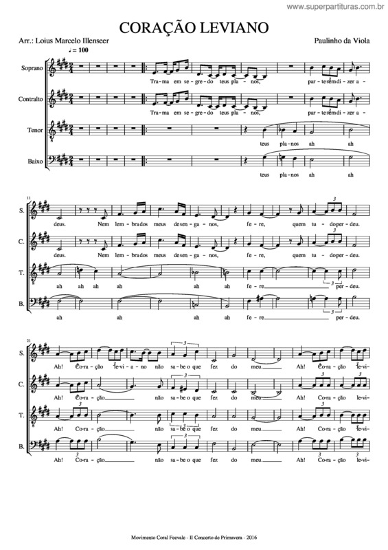 Super Partituras - Coração Leviano v.2 (Paulinho Da Viola)