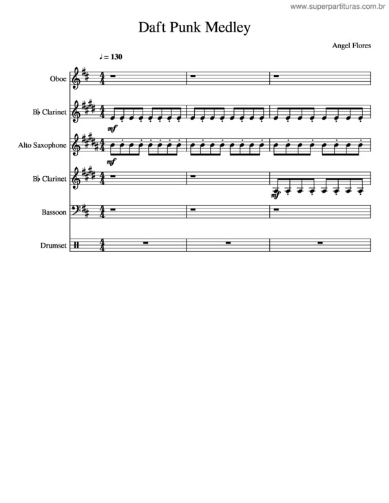 Super Partituras Daft Punk Medley Desconhecido