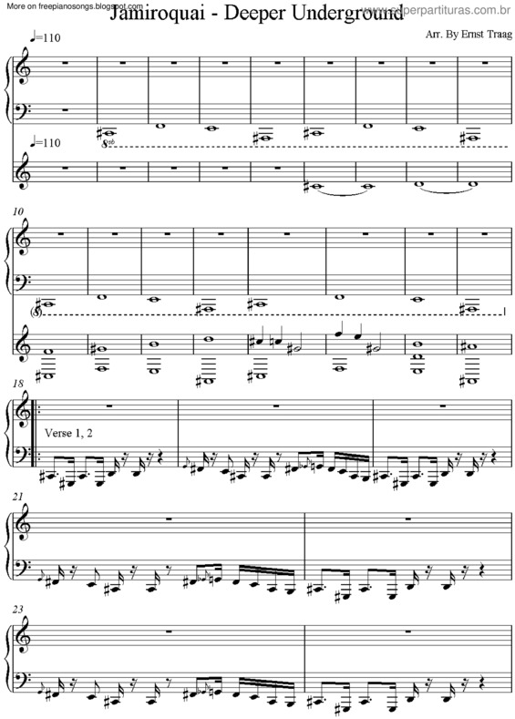 Super Partituras - Deeper Underground (Jamiroquai)