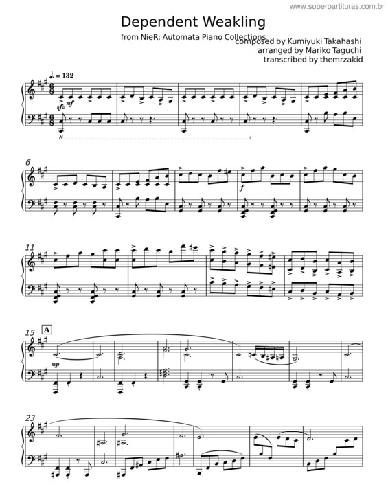 Super Partituras - Dependent Weakling v.2 (Kuniyuki Takahashi)
