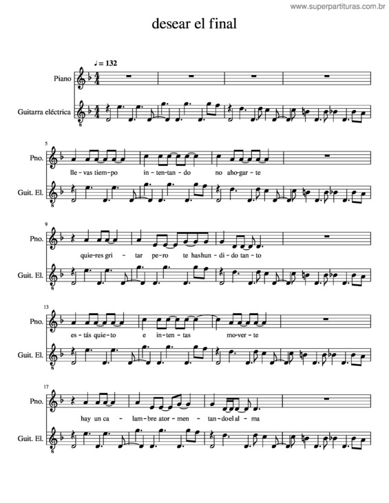 Super Partituras - Desear El Final v.2 (Desconhecido)