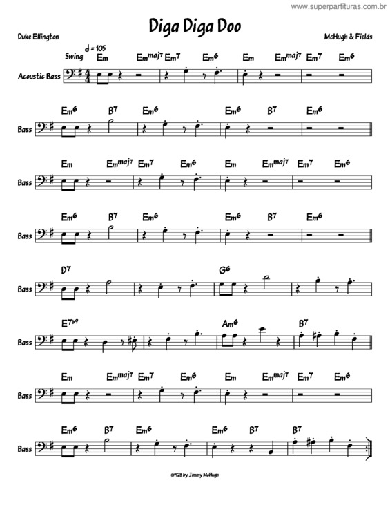 Super Partituras - Diga Diga Doo v.2 (Jimmy McHugh)