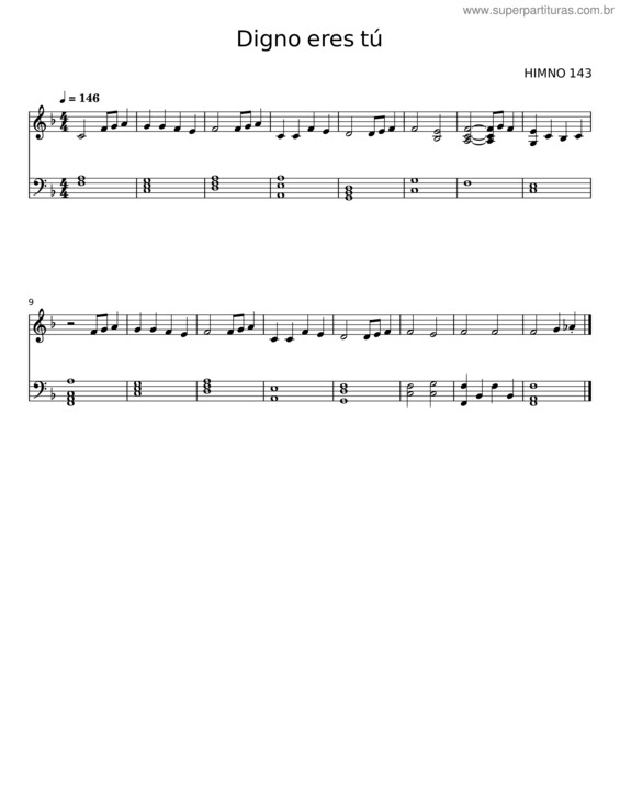 Super Partituras - Digno Eres Tú (Desconhecido)