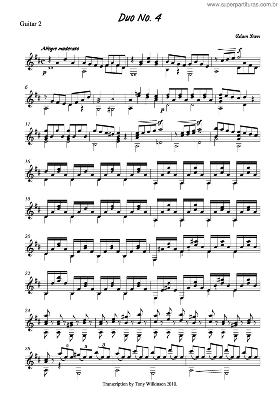 Super Partituras - Duo No.4 v.3 (Adam Darr)
