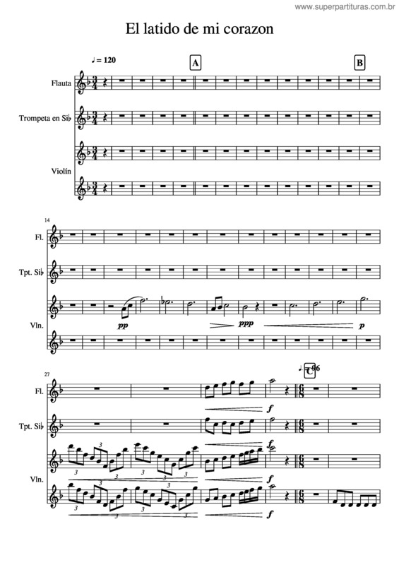 Super Partituras - El Latido De Mi Corazon (Misc Cartoons)