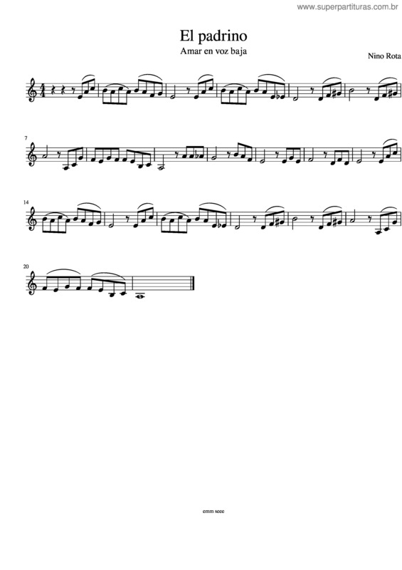 Super Partituras - El Padrino v.2 (Nino Rota)