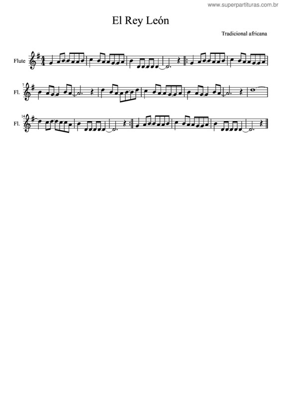 Super Partituras - El Rey León (Elton John)