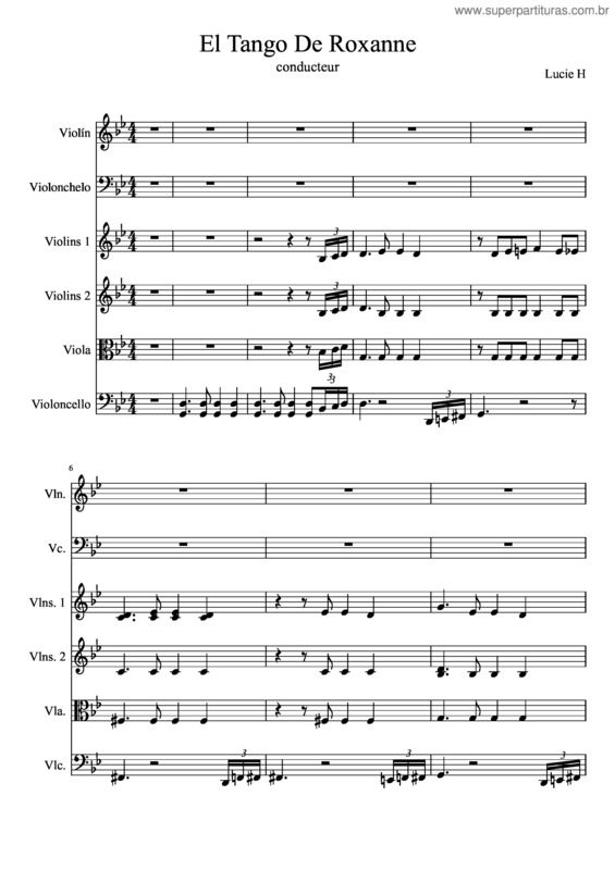 Super Partituras - El Tango De Roxanne v.4 (Lucie H)