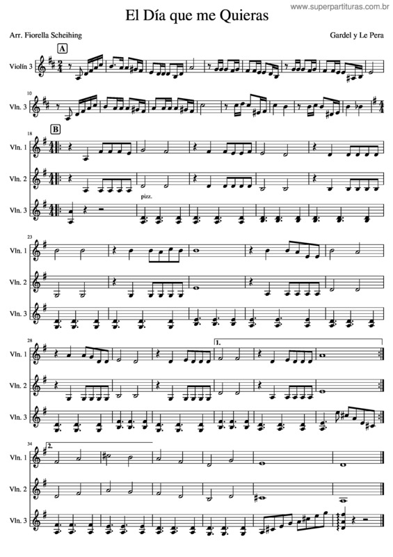 Super Partituras - El_Día_Que_Me_Quieras_Trio (Carlos Gardel)