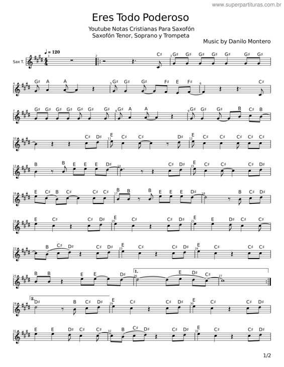 Super Partituras - Eres Todo Poderoso – Danilo Montero (Danilo Montero)