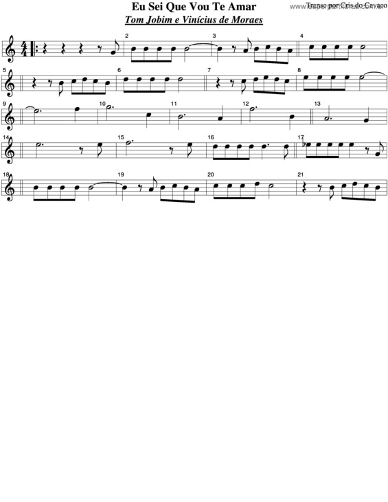 Super Partituras - Eu Sei Que Vou Te Amar v.15 (Tom Jobim, Vinícius De ...