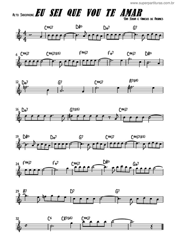 Super Partituras - Eu Sei Que Vou Te Amar v.33 (Tom Jobim e Vinicius de ...