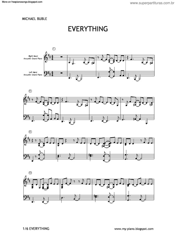 Super Partituras - Everything v.2 (Michael Buble)
