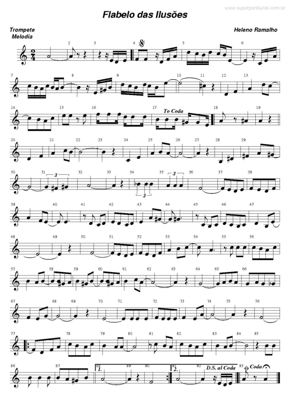 Super Partituras - Flabelo das Ilusões (Heleno Ramalho), com cifra