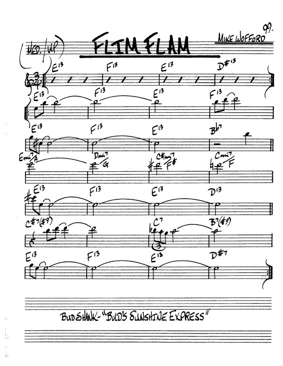 Super Partituras - Flim Flam (The Real Book Of Jazz)